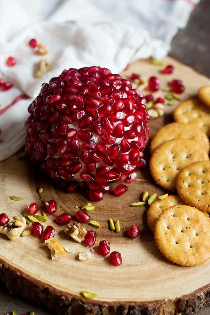 Walnut Pomegranate Cheese Ball • Unicorns in the Kitchen