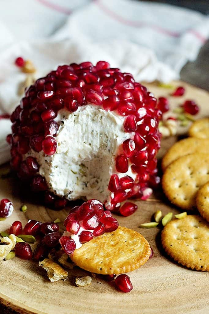 Walnut Pomegranate Cheese Ball • Unicorns in the Kitchen