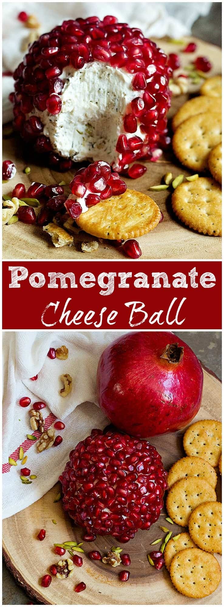 Walnut Pomegranate Cheese Ball • Unicorns in the Kitchen
