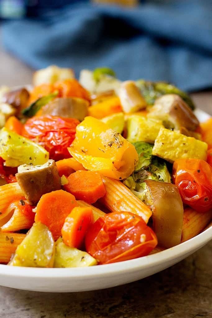 Roasted Vegetable Pasta Recipe • Unicorns in the Kitchen