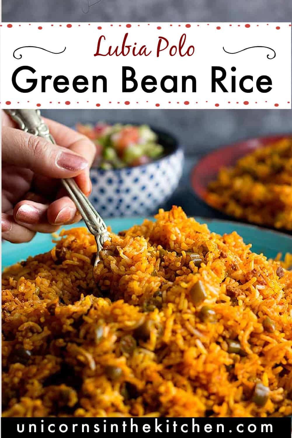 Lubia Polo (Persian Green Bean Rice) • Unicorns in the Kitchen