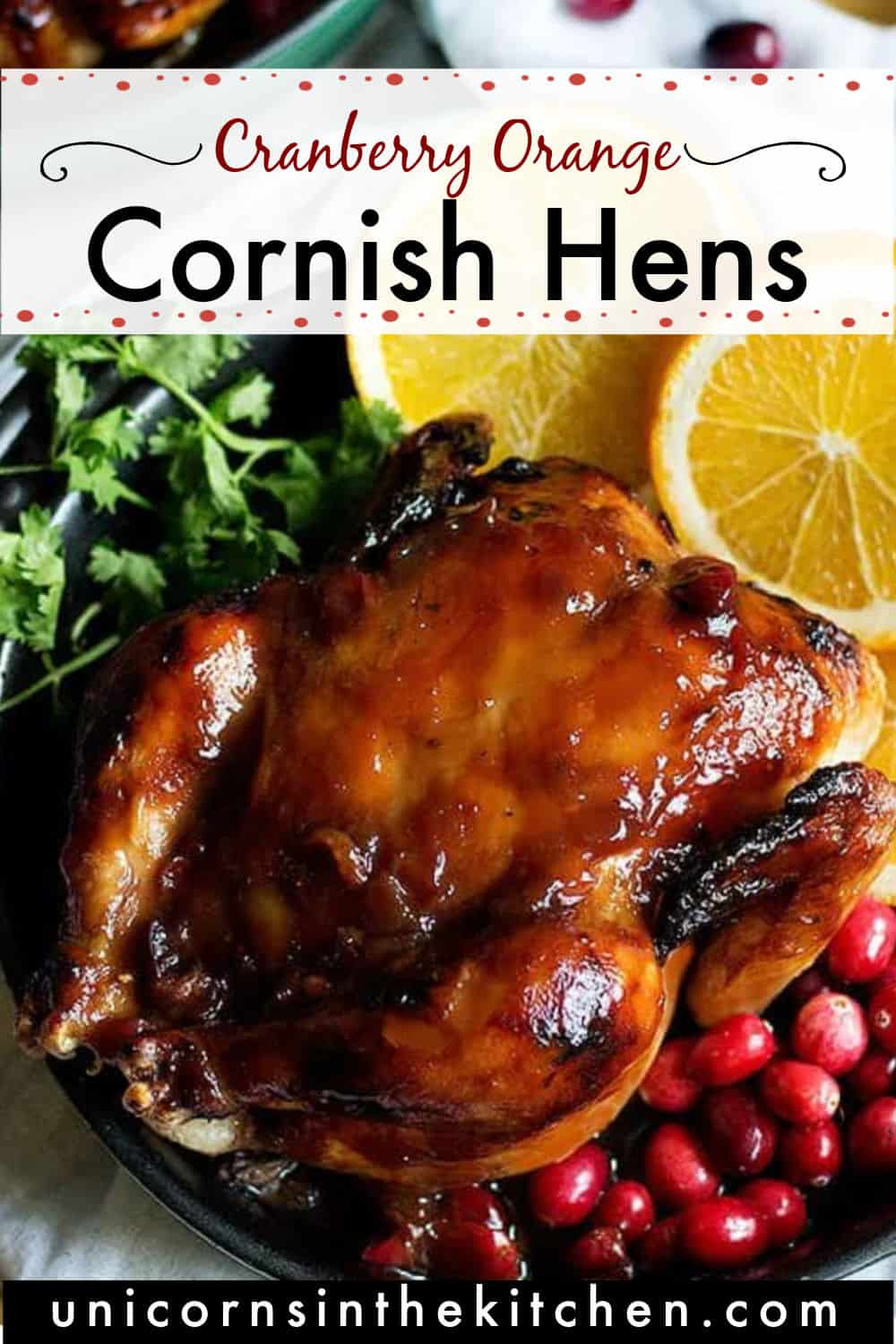 Cornish Hen Recipe with Cranberry Glaze • Unicorns in the Kitchen