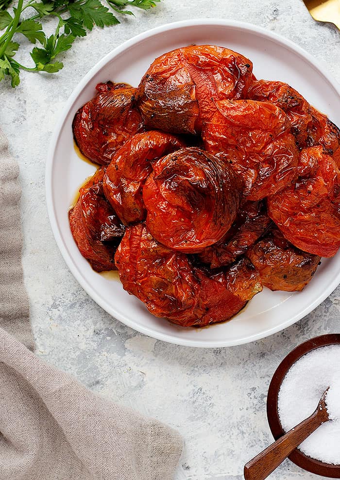 Easy Oven Roasted Tomatoes Recipe (Video) • Unicorns in the Kitchen