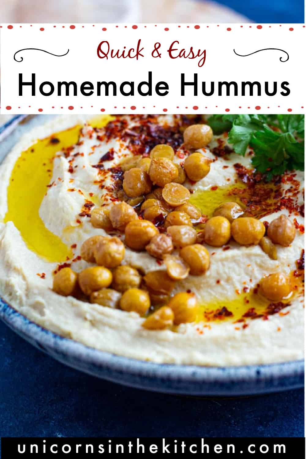Homemade Hummus Recipe • Unicorns in the Kitchen