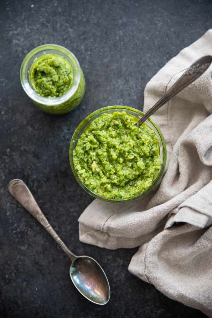 Garlic Scape Pesto Recipe • Unicorns in the Kitchen