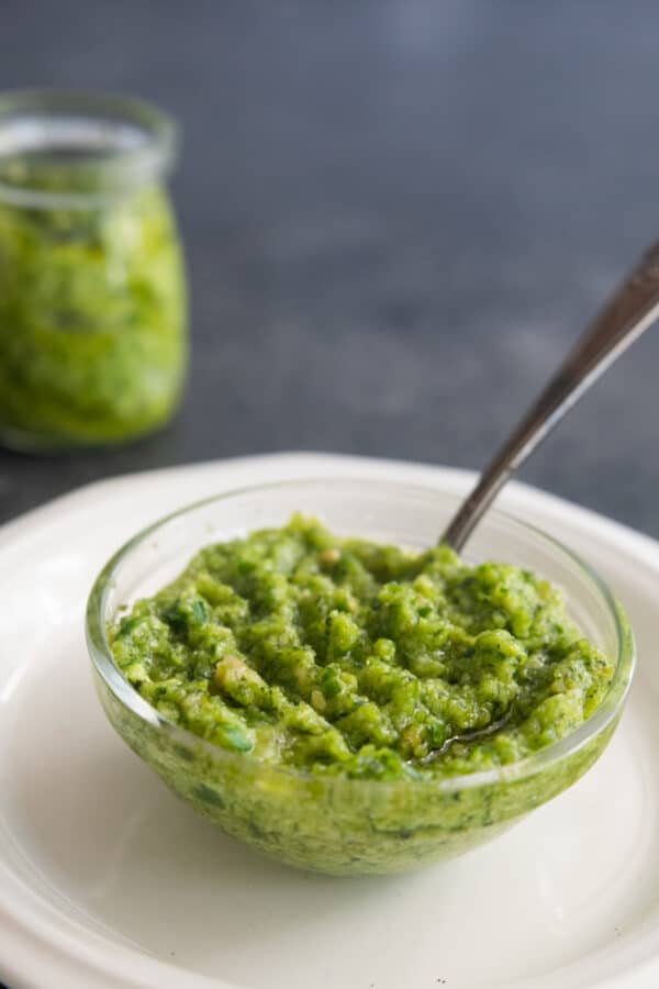 Garlic Scape Pesto Recipe • Unicorns in the Kitchen