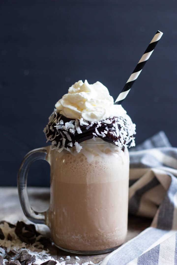 Coconut Milkshake for Chocolate Lovers • Unicorns in the Kitchen