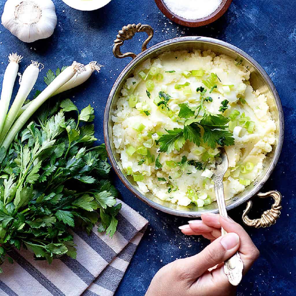 Skordalia Greek Potato and Garlic Dip • Unicorns in the Kitchen