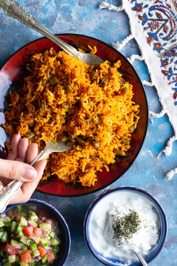 Lubia Polo (Persian Green Bean Rice) • Unicorns in the Kitchen