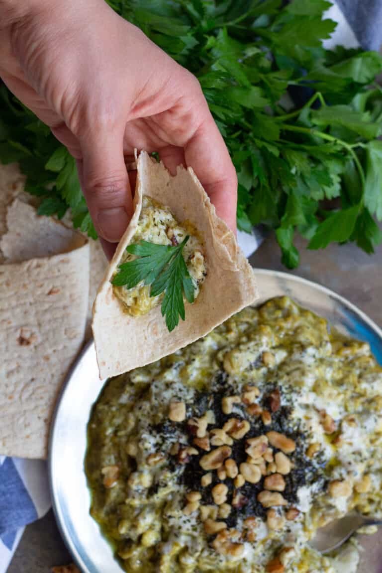 Kashke Bademjan - Persian Eggplant Dip • Unicorns in the Kitchen