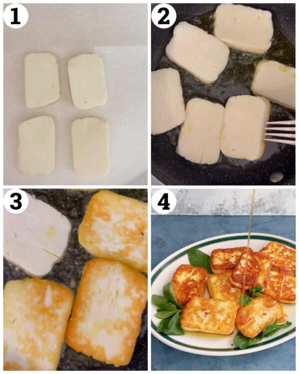 Fried Halloumi with Honey • Unicorns in the Kitchen