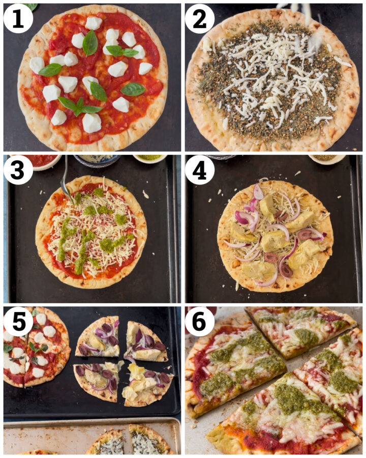 Easy Flatbread Pizza Recipe (4 ways!) • Unicorns in the Kitchen