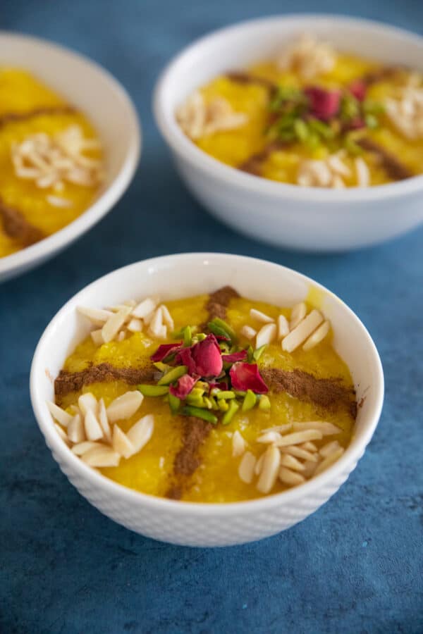 Sholeh Zard Persian Saffron Rice Pudding • Unicorns in the Kitchen