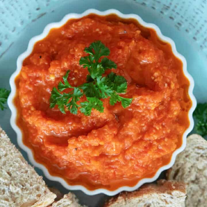 Ajvar Roasted Red Pepper Relish • Unicorns in the Kitchen