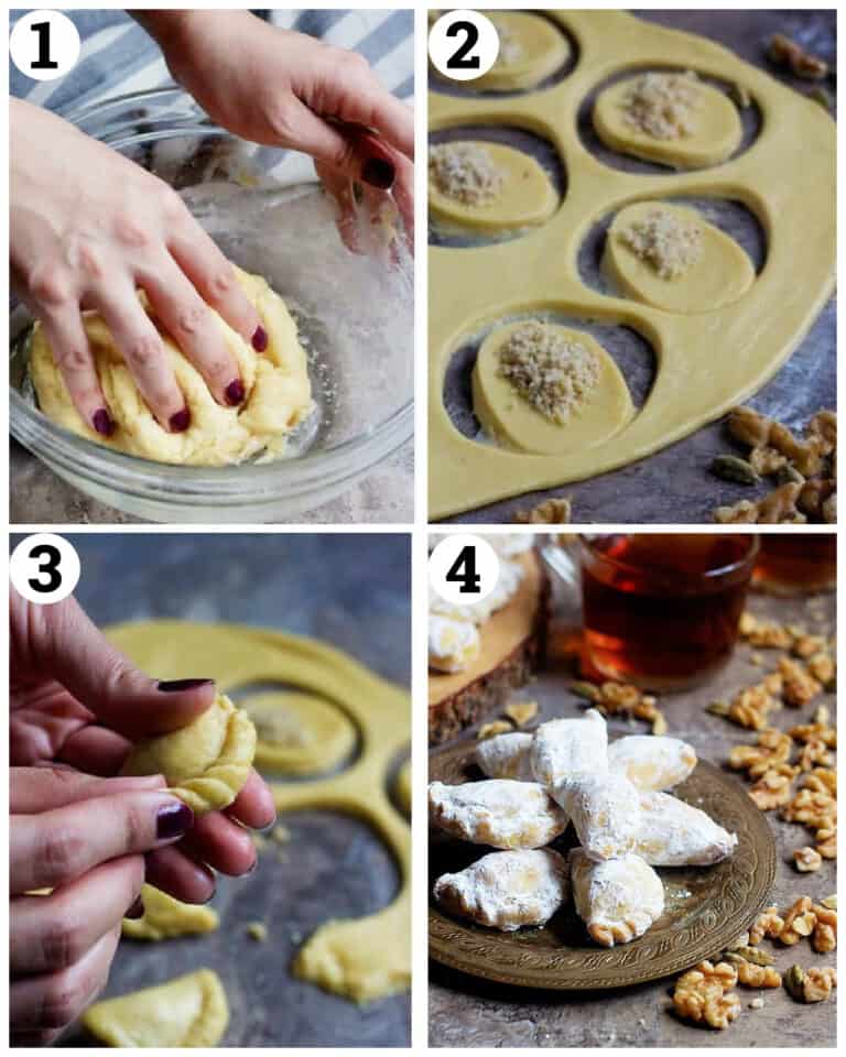 Walnut Filled Persian Pastry - Qottab • Unicorns in the Kitchen