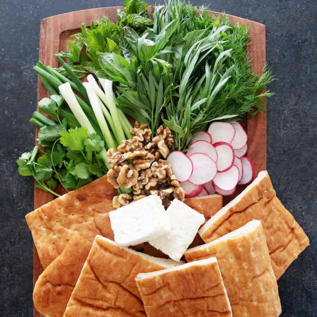 Sabzi Khordan (Persian Herb Platter) • Unicorns in the Kitchen