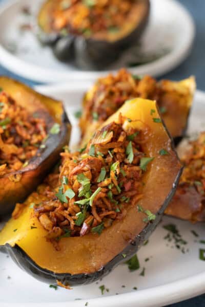 Mediterranean Stuffed Acorn Squash • Unicorns in the Kitchen