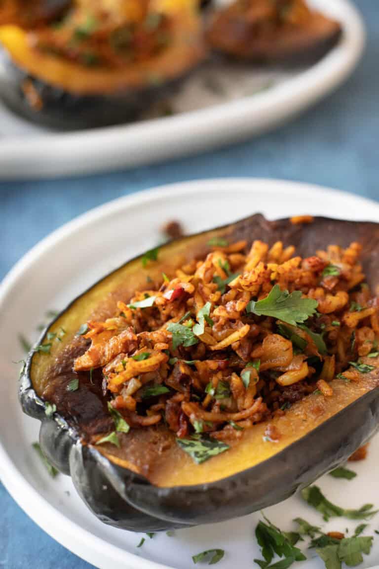 Mediterranean Stuffed Acorn Squash • Unicorns in the Kitchen