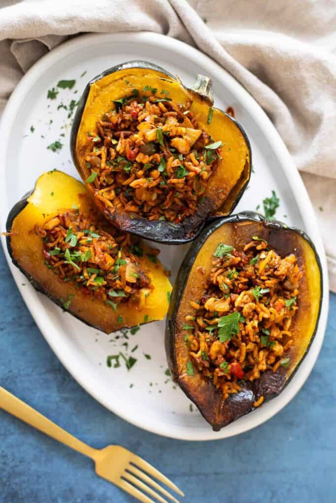 Mediterranean Stuffed Acorn Squash • Unicorns in the Kitchen