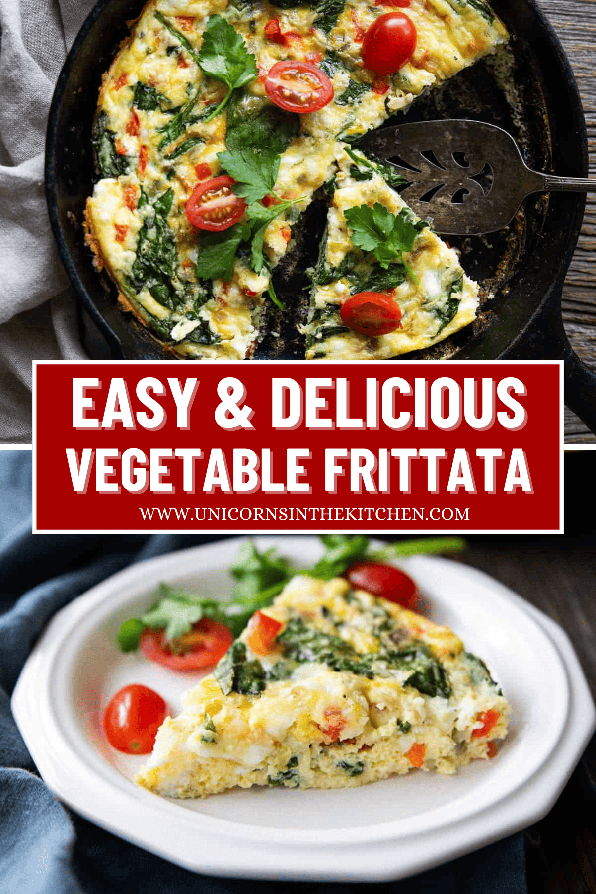 Easy Vegetable Frittata • Unicorns in the Kitchen