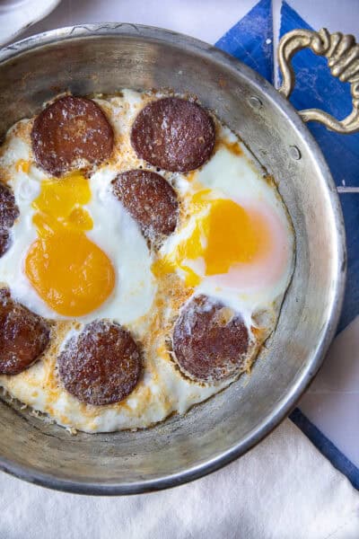 Sucuklu Yumurta (Turkish Sausage and Eggs) • Unicorns in the Kitchen