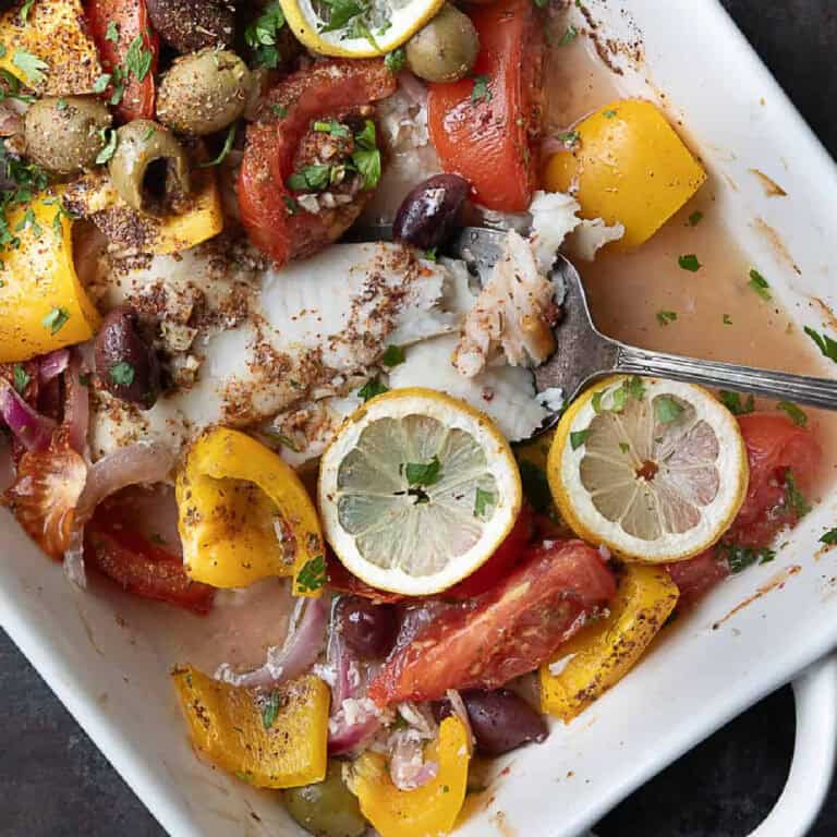 Greek Style Baked Mahi Mahi Recipe • Unicorns in the Kitchen