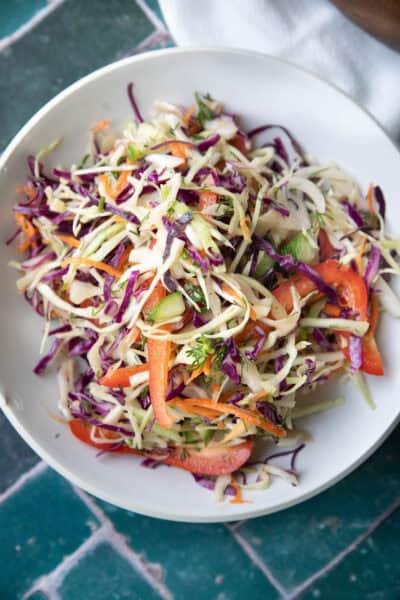 Easy Crunchy Cabbage Salad Recipe • Unicorns in the Kitchen
