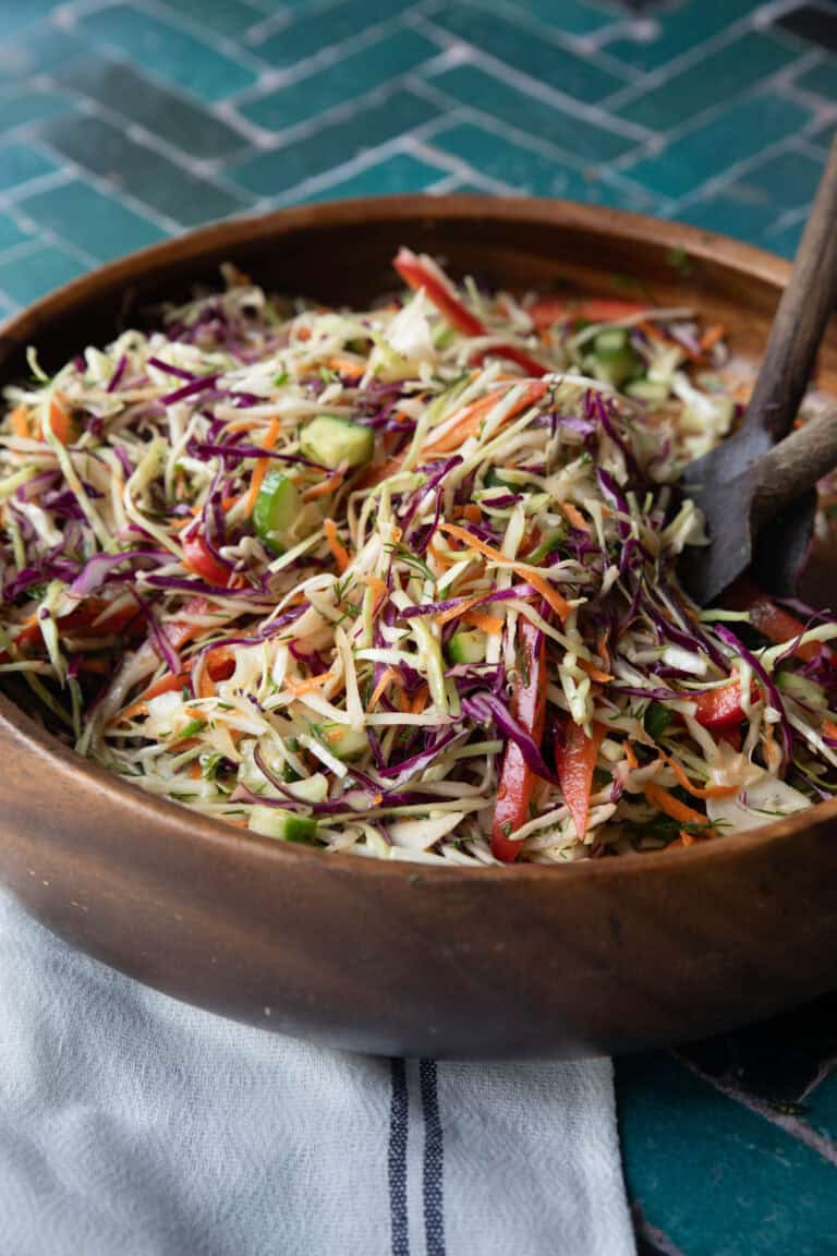 Easy Crunchy Cabbage Salad Recipe • Unicorns in the Kitchen