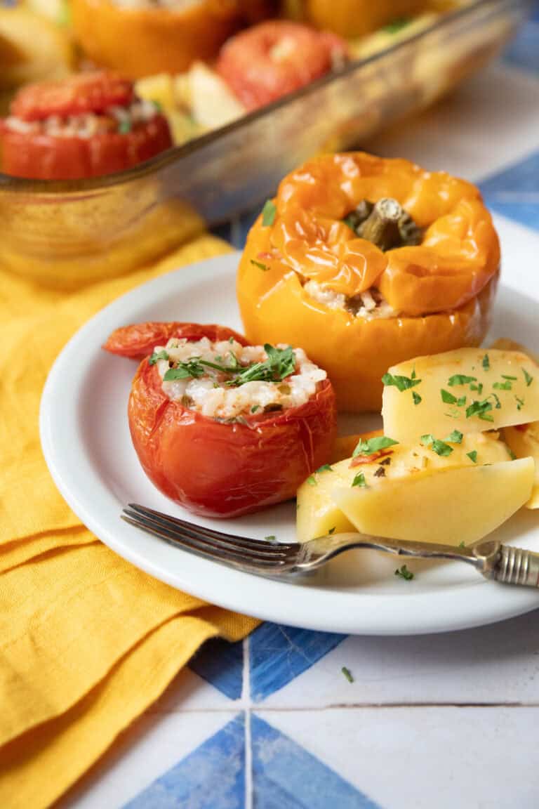 Gemista Recipe (Greek Stuffed Vegetables) • Unicorns in the Kitchen