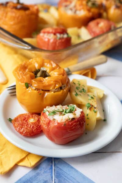 Gemista Recipe (Greek Stuffed Vegetables) • Unicorns in the Kitchen